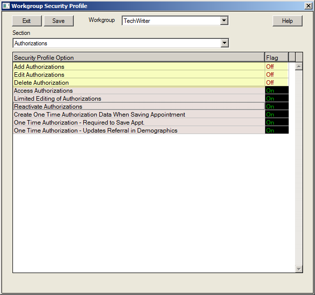 Auth Security Settings