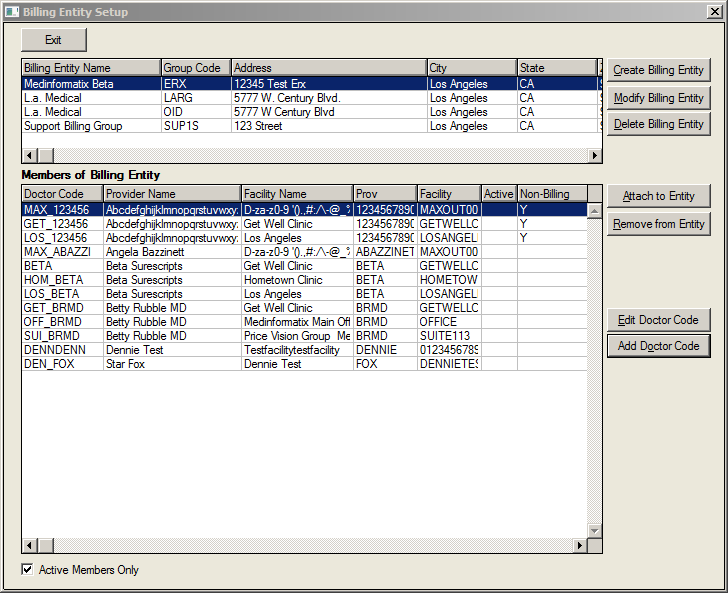 Demographics Setup Tables