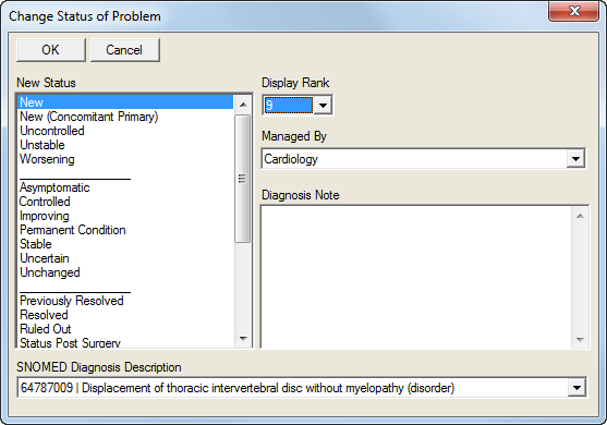 Change Diagnosis Status