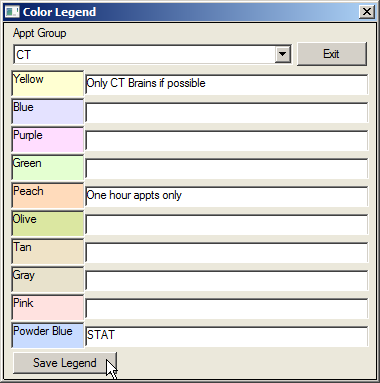 Setting Color Legends
