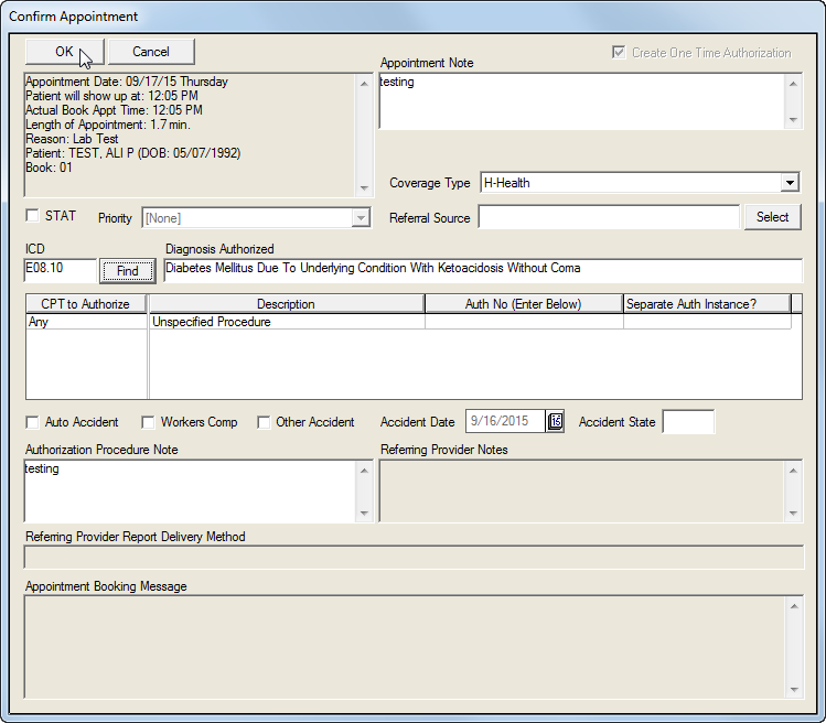 Scheduling a Patient: The Appointment Wizard
