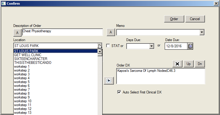 Clinical Setup Tables