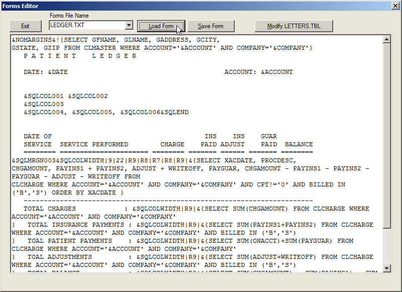 Demographics Setup Tables