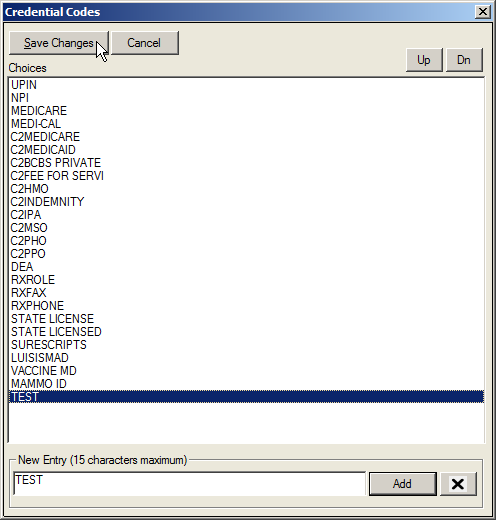 Demographics Setup Tables