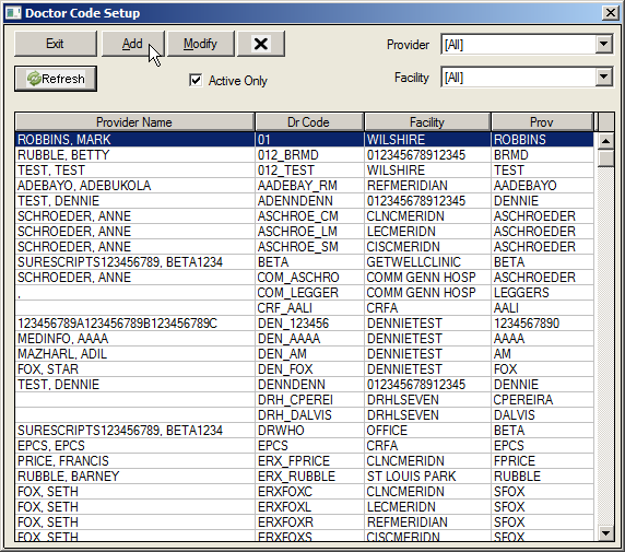 Demographics Setup Tables
