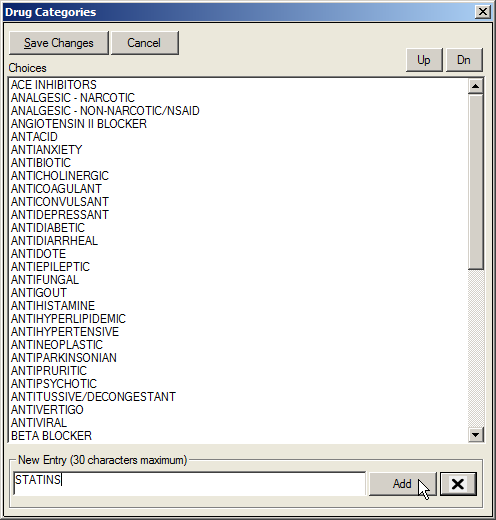 Clinical Setup Tables