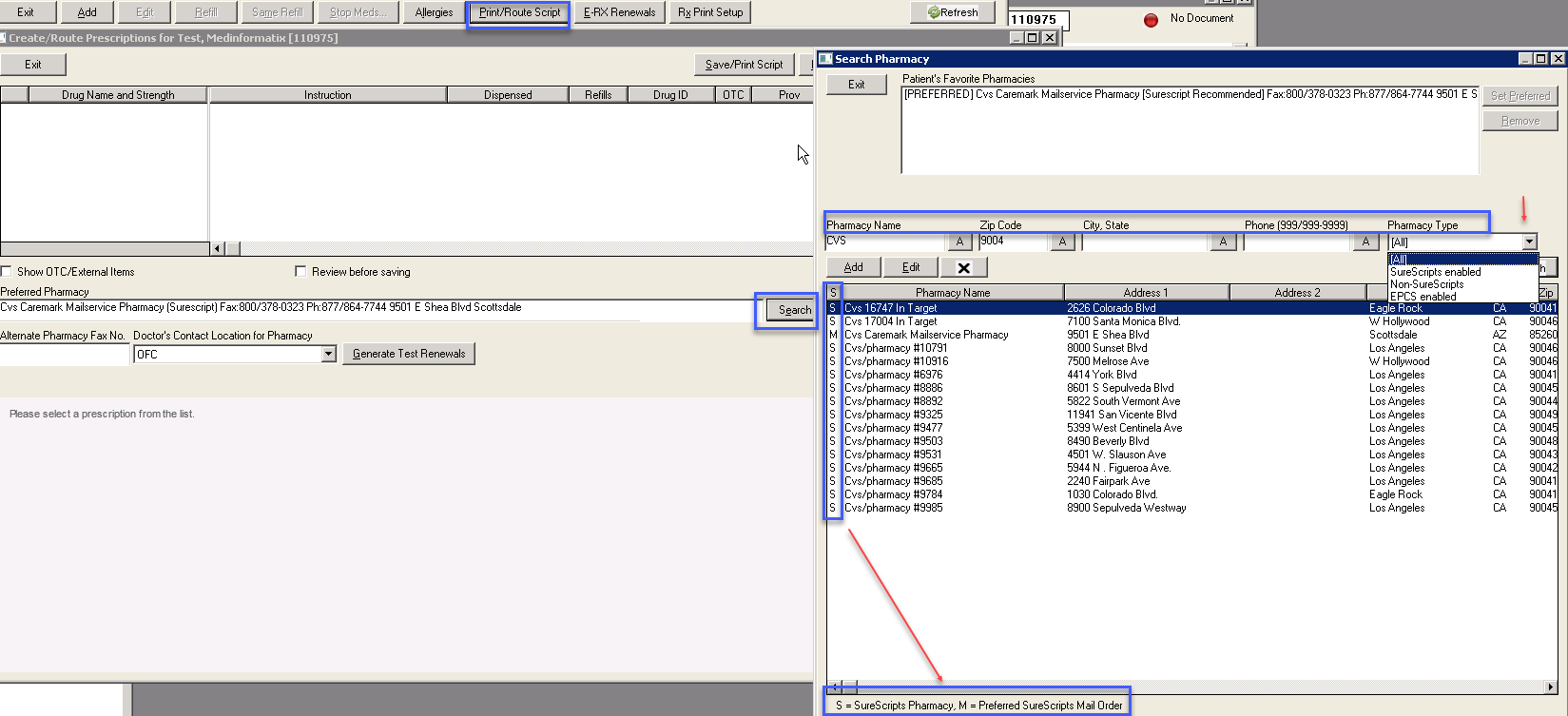 11 – SELECT A PHARMACY FROM A PATIENT CHART