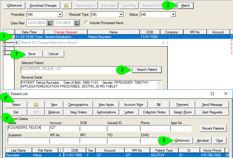 25 - RX CHANGE STATUS