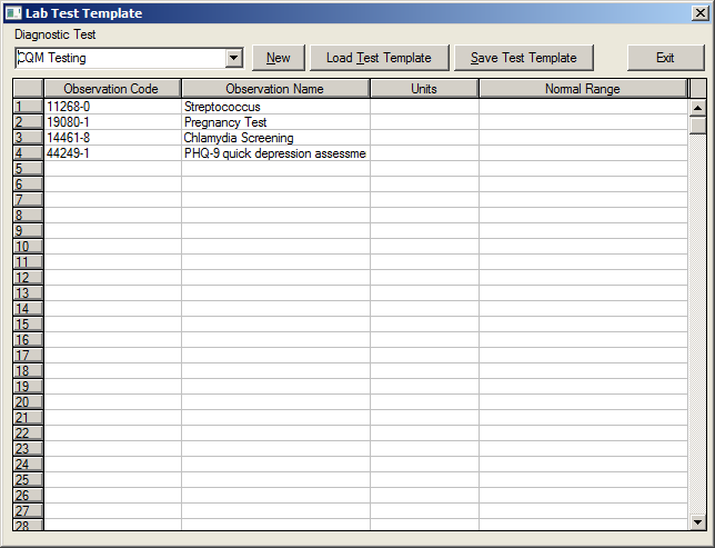 Clinical Setup Tables