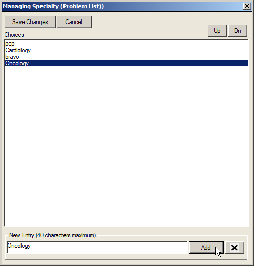 Clinical Setup Tables