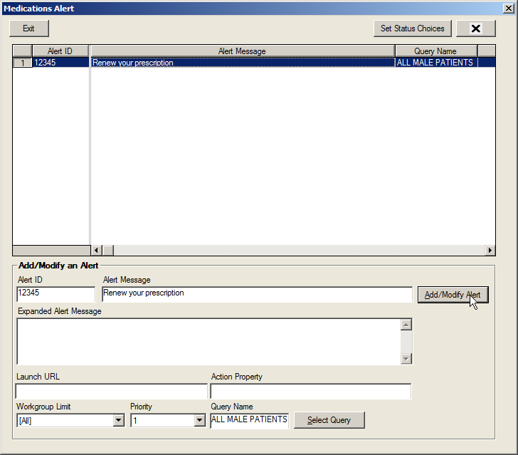 Clinical Setup Tables