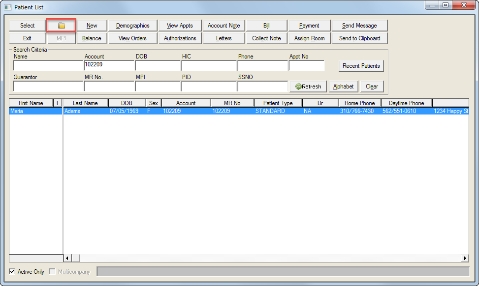 Access Patient Chart