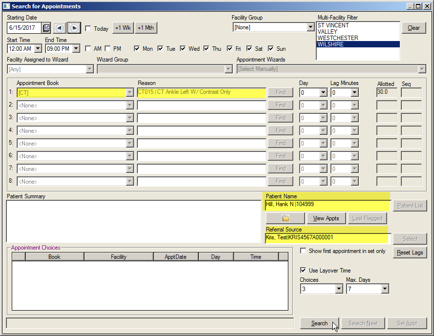 Appointment Request View